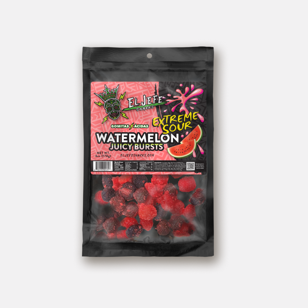 Extreme Sour Watermelon Juicy Bursts – El Jefe Snacks
